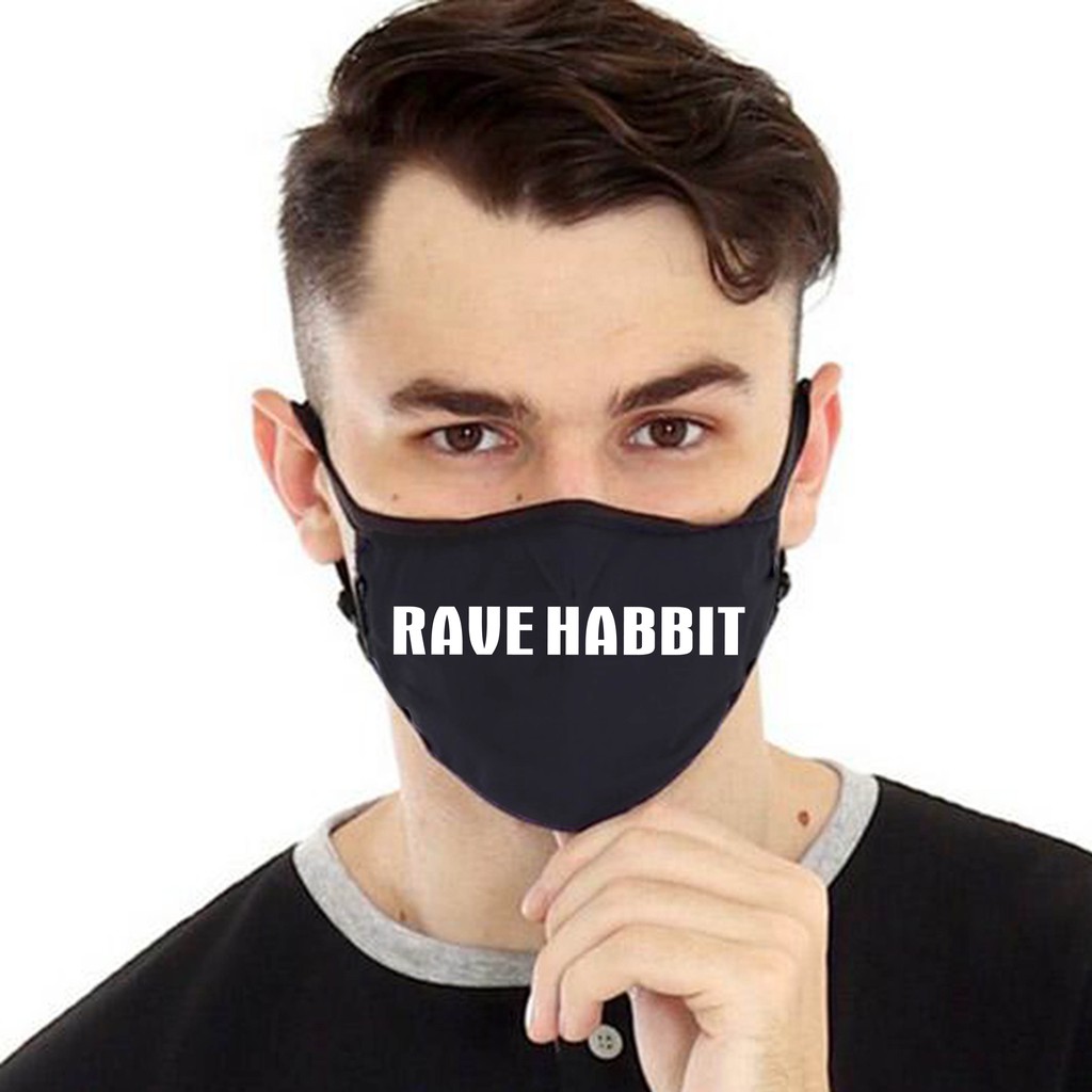 Jual Masker Kain Fashion Logo RAVE HABBIT | Shopee Indonesia