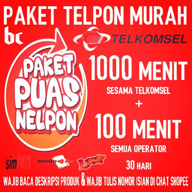 Jual Paket Nelpon Telkomsel | Shopee Indonesia