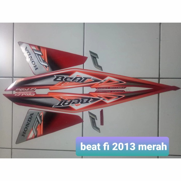 Jual stiker body/striping body beat fi merah | Shopee Indonesia