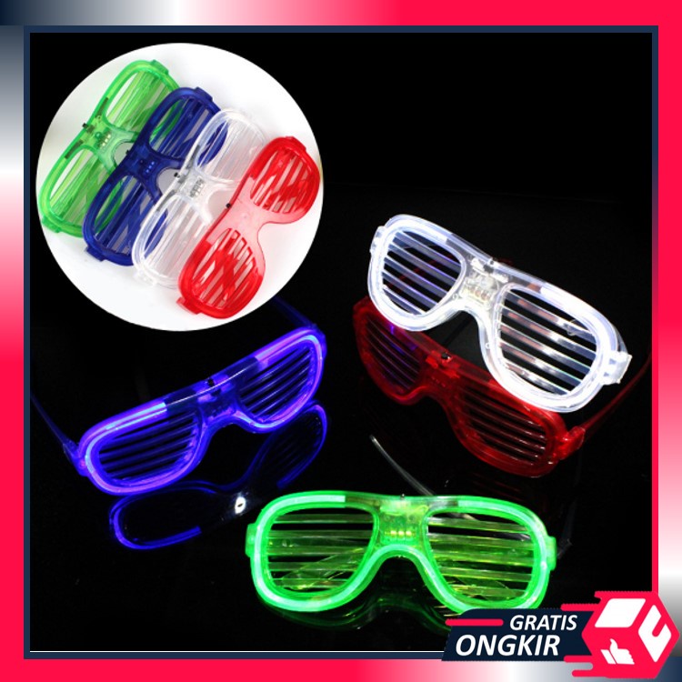 Jual Gratis Ongkir - F5485 Kacamata LED Colorful / Kacamata DJ ...
