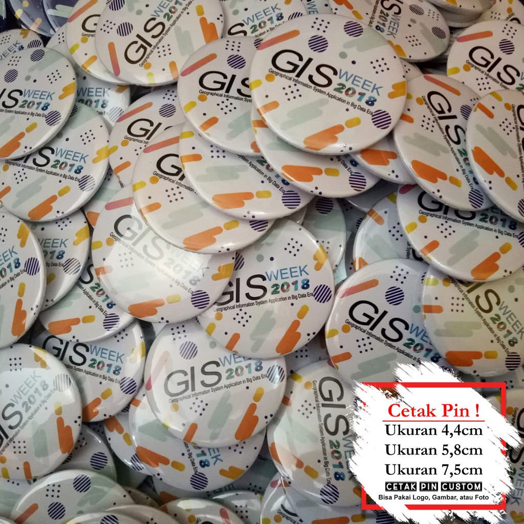 Jual Cetak Pin Custom Ukuran 7,5cm Peniti | Shopee Indonesia