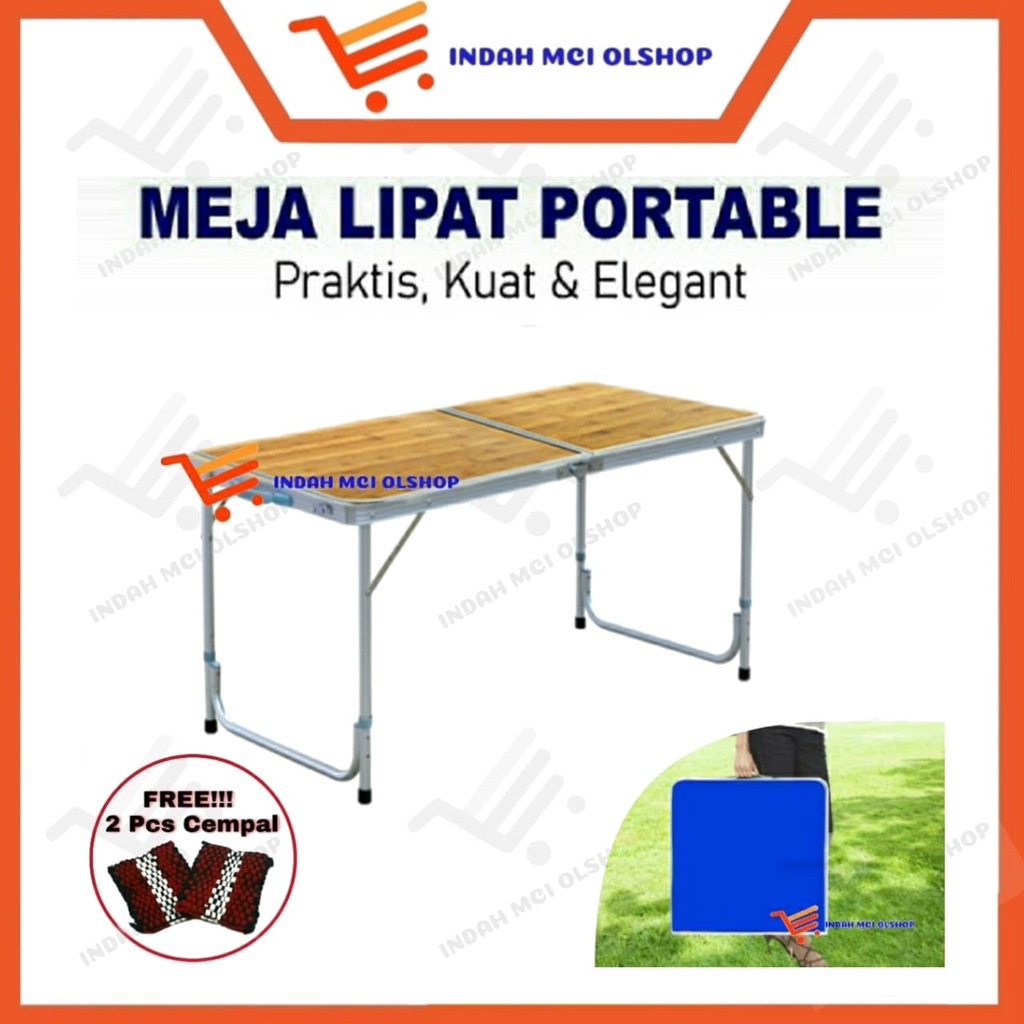 Jual Meja Lipat Portable Coklat / Meja Lipat Koper / Meja Laptop Lipat ...