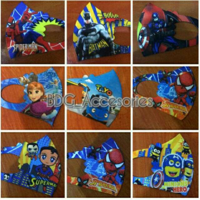 Jual HARGA 1 LUSIN MASKER ANAK KARAKTER | Shopee Indonesia