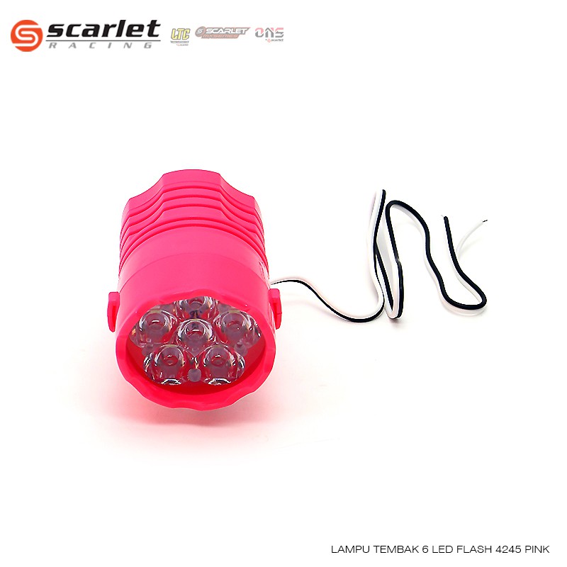 Jual Scarlet Racing - Lampu Variasi Motor Lampu Tembak 6 LED 4245 8W ...