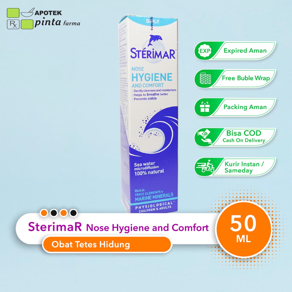 Jual Sterimar Nose Hygiene and Comfort, Obat Tetes Hidung 50 ml ...
