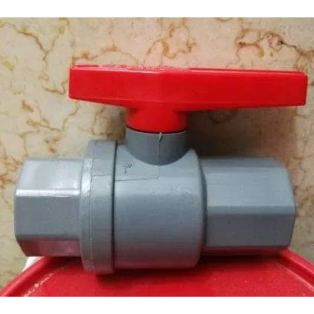 Jual BALL VALVE PVC 1" STOP KERAN PVC 1 " / STOP KRAN 1 INCH PLASTIK ...