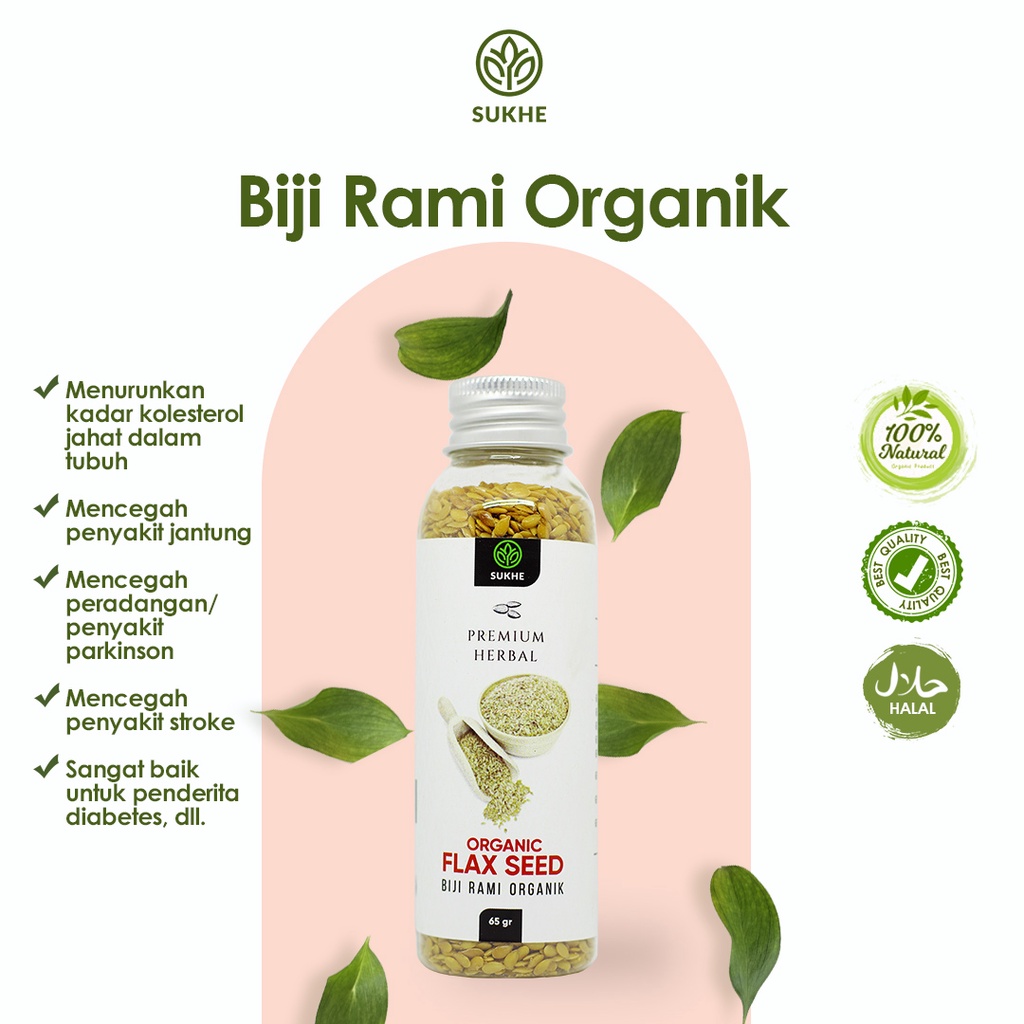 Jual Flaxseed 65gr, 160gr/ Biji Rami / Biji Rami Bubuk / Biji Rami ...