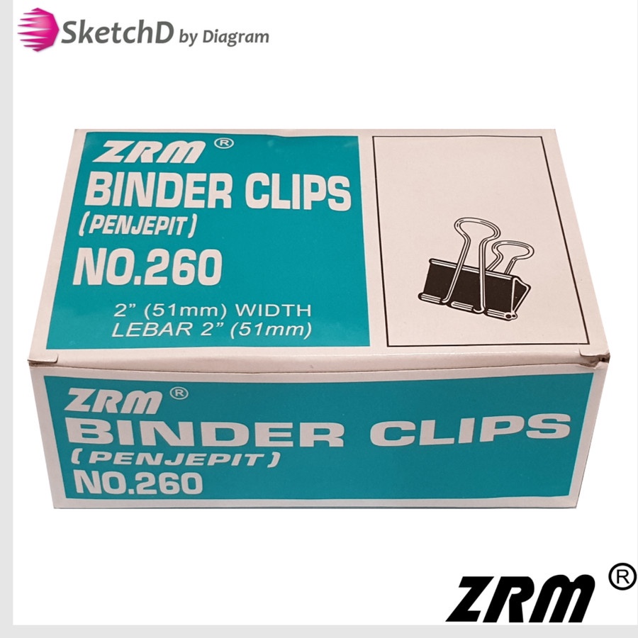 Jual Binder Clip 260 / Penjepit Kertas ZRM - Extra Besar | Shopee Indonesia