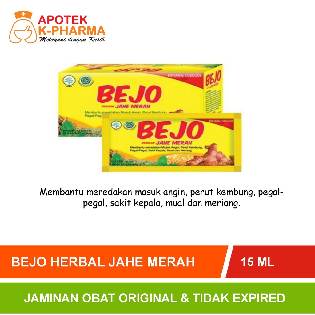 Jual Bejo Herbal Jahe Merah Isi 12 Sachet Obat Original Bintang Toedjoe ...