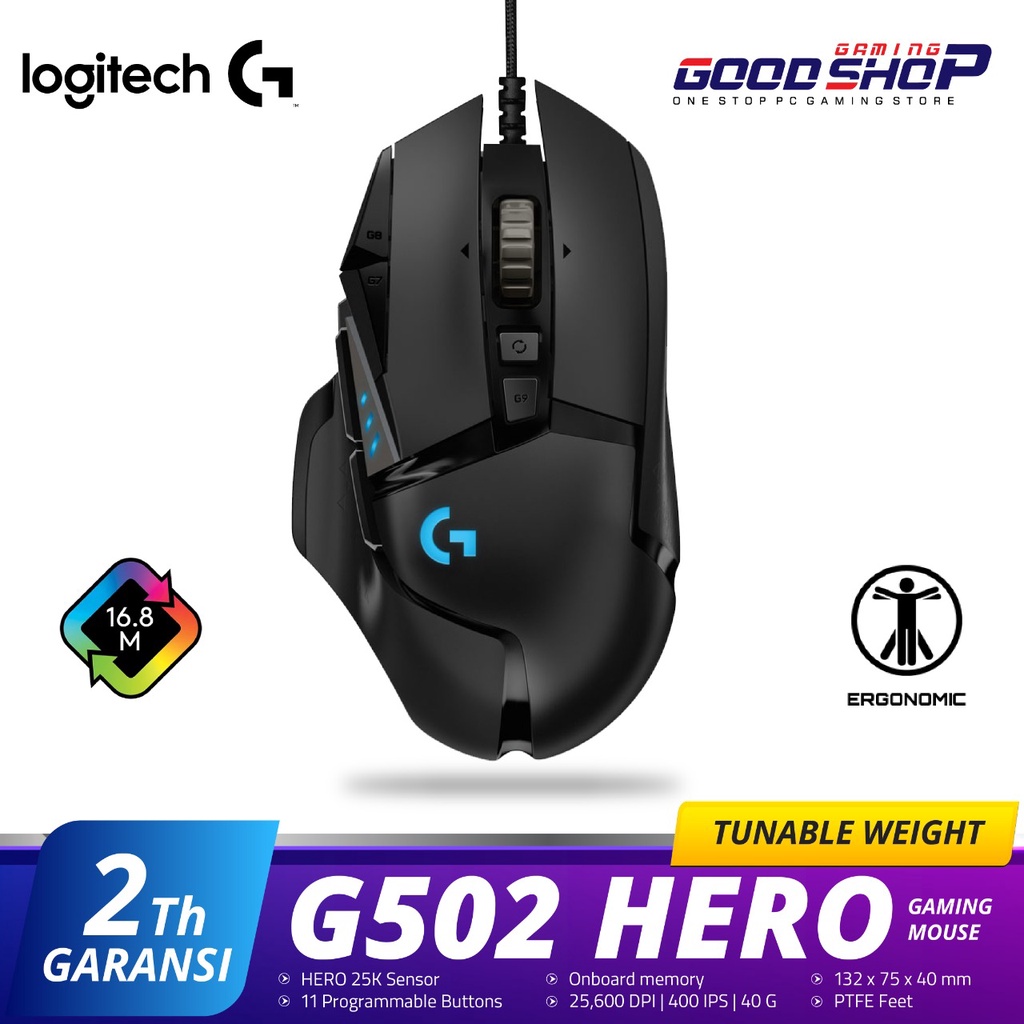 Jual Logitech G502 HERO Gaming Mouse | Shopee Indonesia