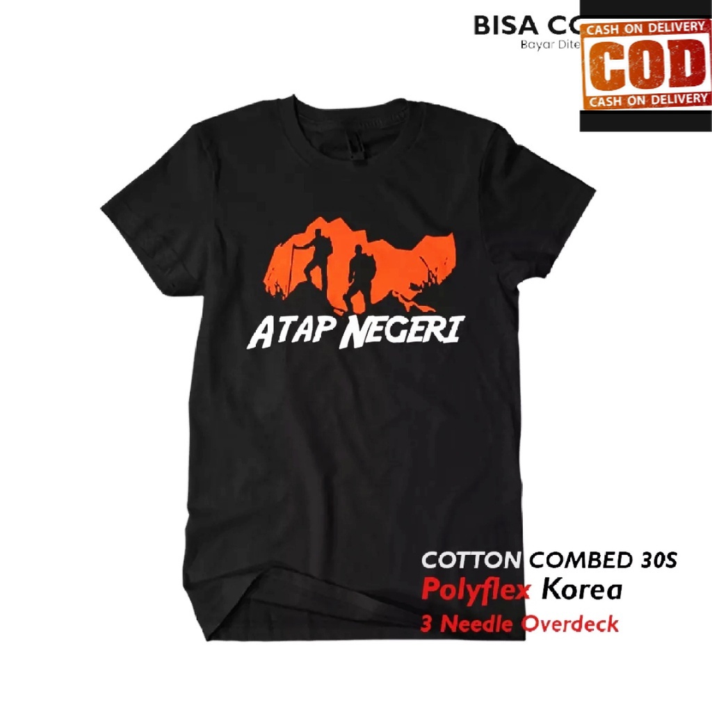 Jual (COD) KAOS BAJU ATAP NEGERI / PENDAKI / GUNUNG / TSHIRT H&H ...