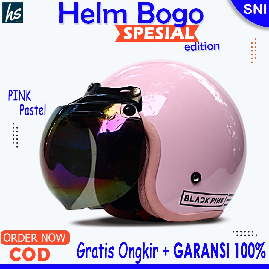 Jual HELM BOGO DEWASA FULL LEHER SNI HELM BOGO DEWASA RETRO SNI Helm ...