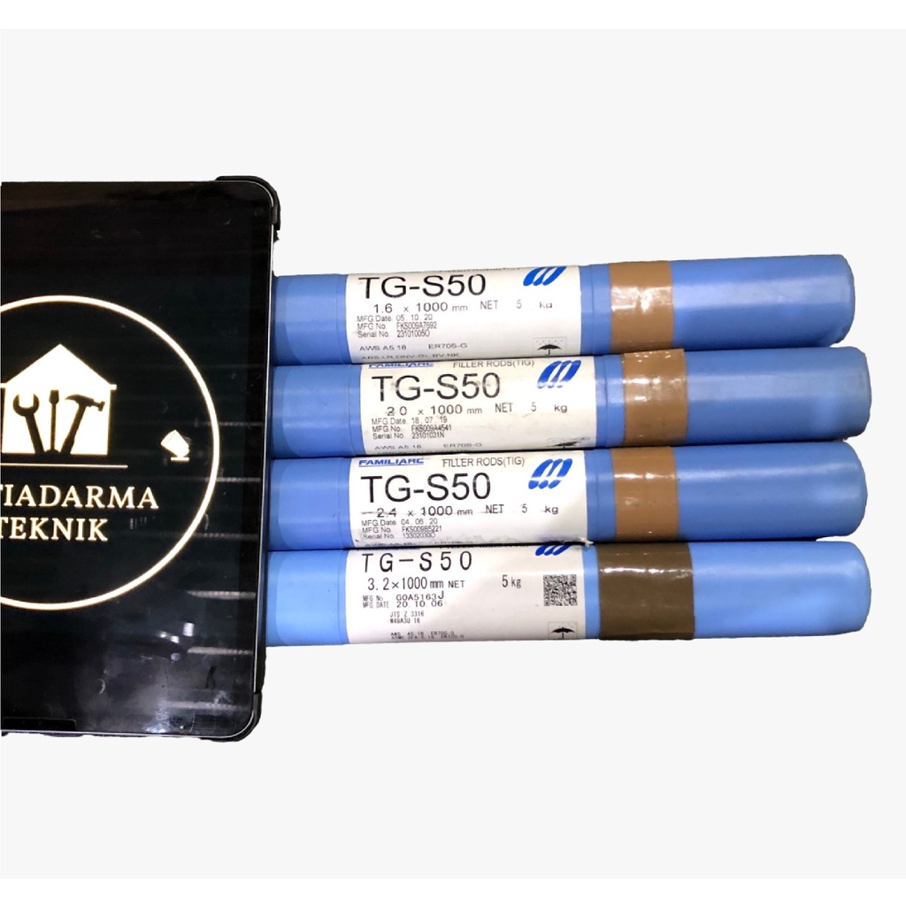 Jual KAWAT LAS ARGON TIG BESI TGS50 1.6MM 5KG | Shopee Indonesia