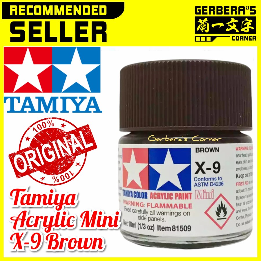 Jual Tamiya Acrylic Mini X9 X-9 Brown Cat Gundam Kuas Airbrush | Shopee ...