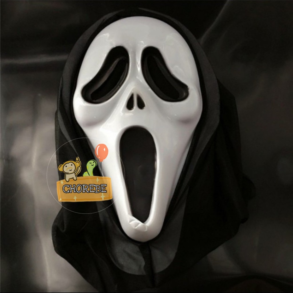 Jual Topeng Pesta Halloween Cosplay Scream Kostum Seram Scary Skull ...