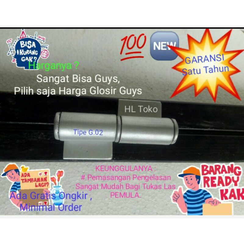 Jual Engsel Pintu Besi HL- Tipe G02- Engsel HL G-02 Bisa Dipasangkan di ...