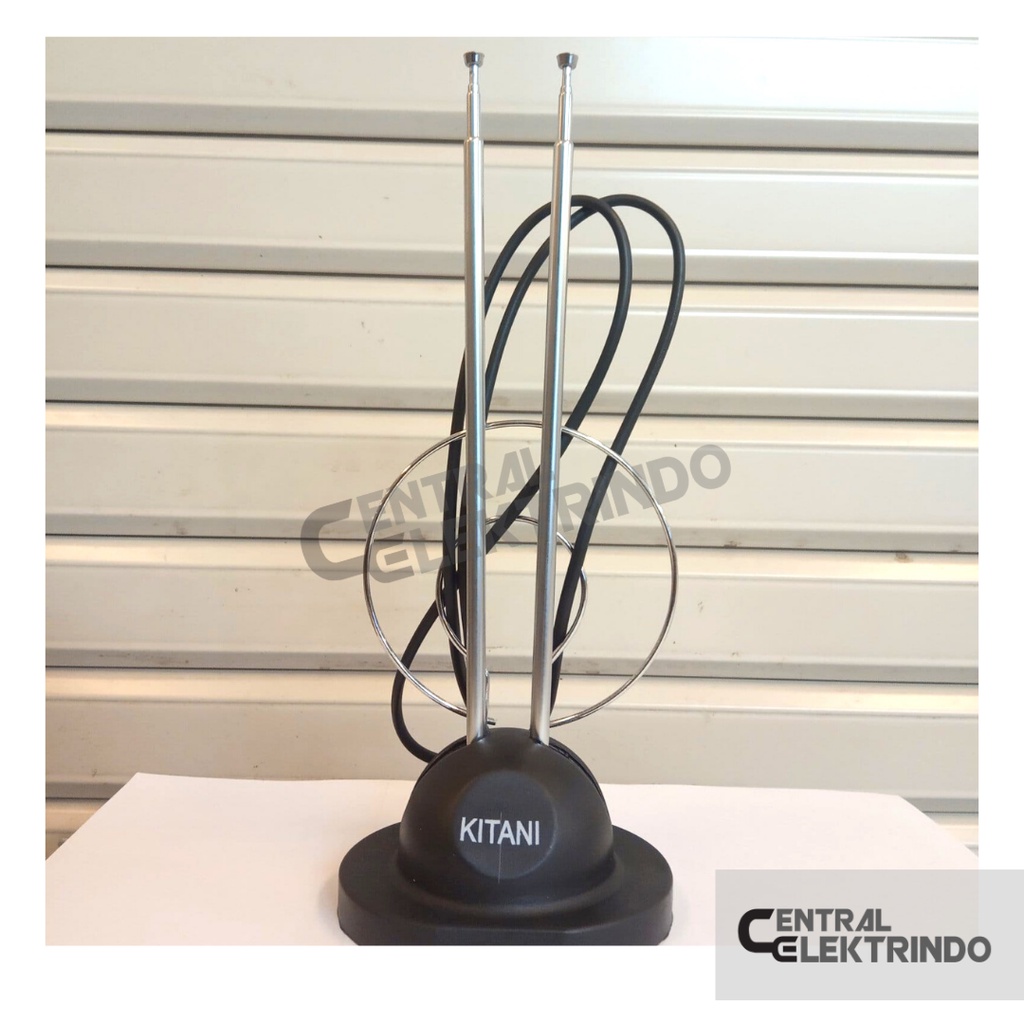 Jual Antena TV Stand Indoor Kitani Antena Model V Meja Jack + Kabel ...