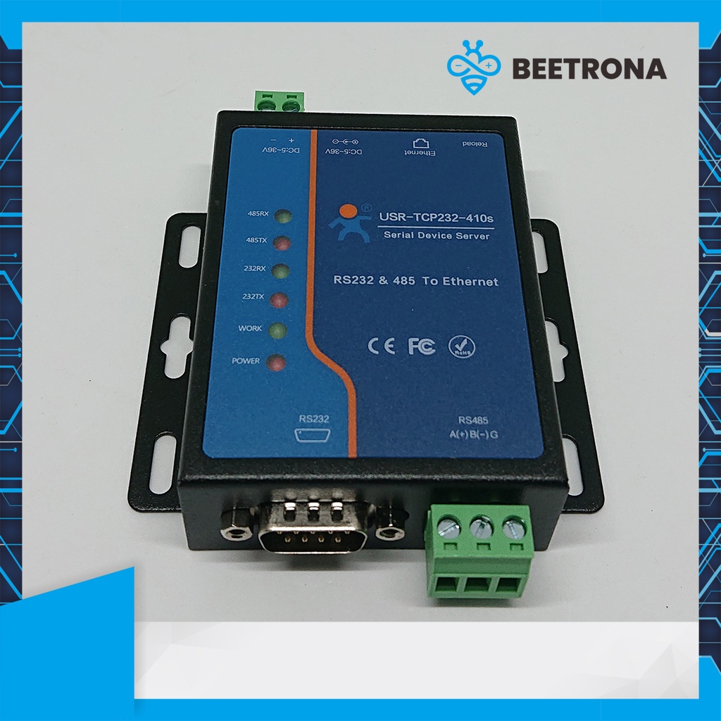 Jual USR TCP232 410s lndustrial Serial RS232 RS485 to TCP IP Ethernet Converter | Shopee Indonesia