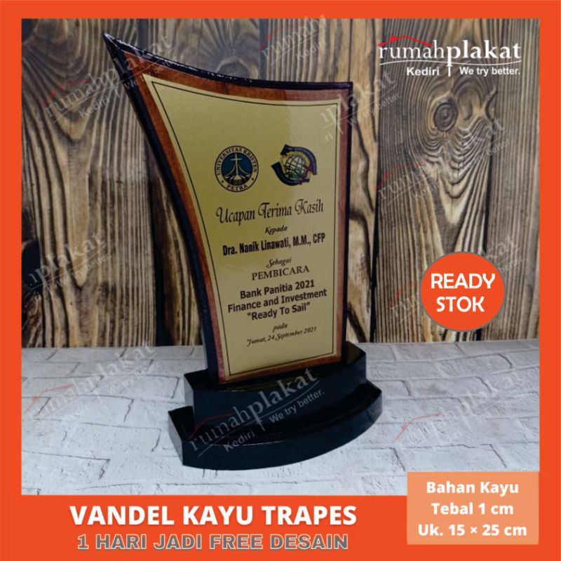Jual Vandel Kayu Murah | Plakat Kayu Custom | Plakat Kayu Cinderamata ...