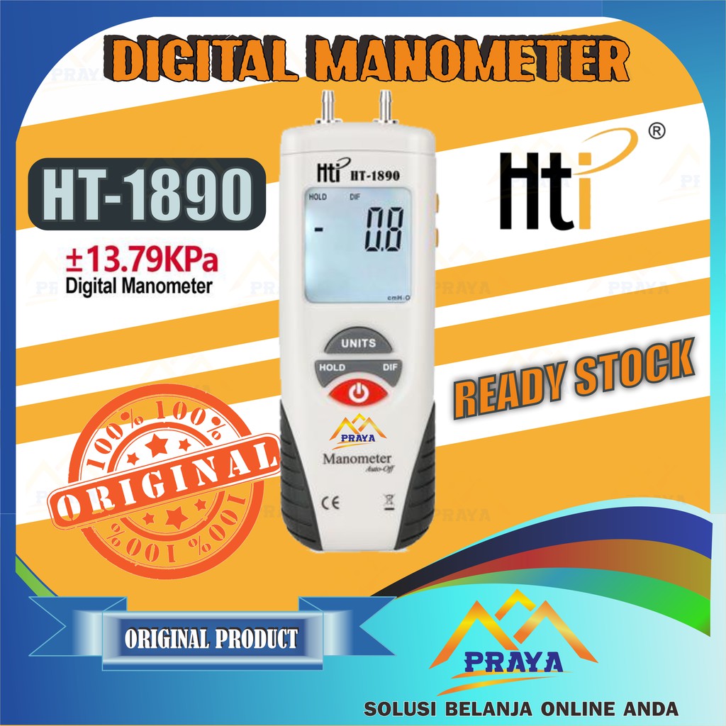 Jual Digital Manometer Air Pressure Meter Alat Ukur Tekanan Udara HT1890 HT-1890 | Shopee Indonesia