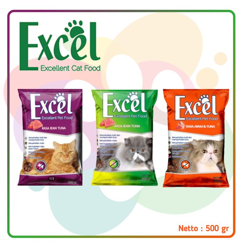 Jual Excel 500gr / Excel Kitten Makanan Kucing Murah / Cat Food / Dry ...