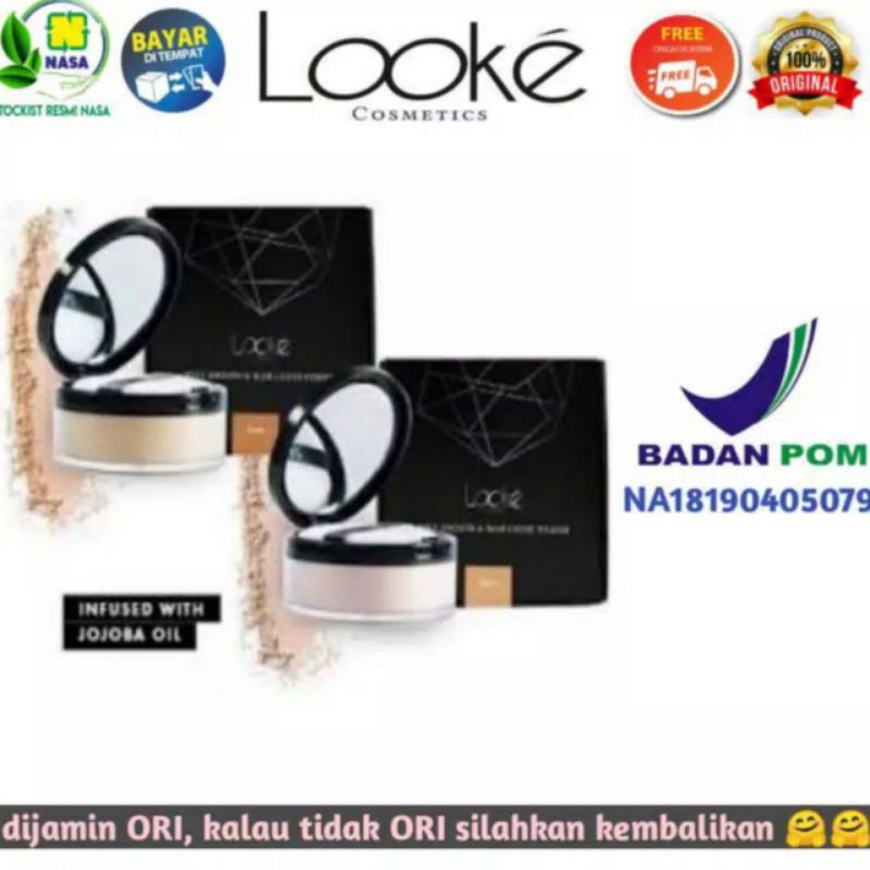 Jual ( exp 08.2026 ) LOOKE HOLY SMOOT & BLUR POWDER 20g - BEDAK TABUR ...