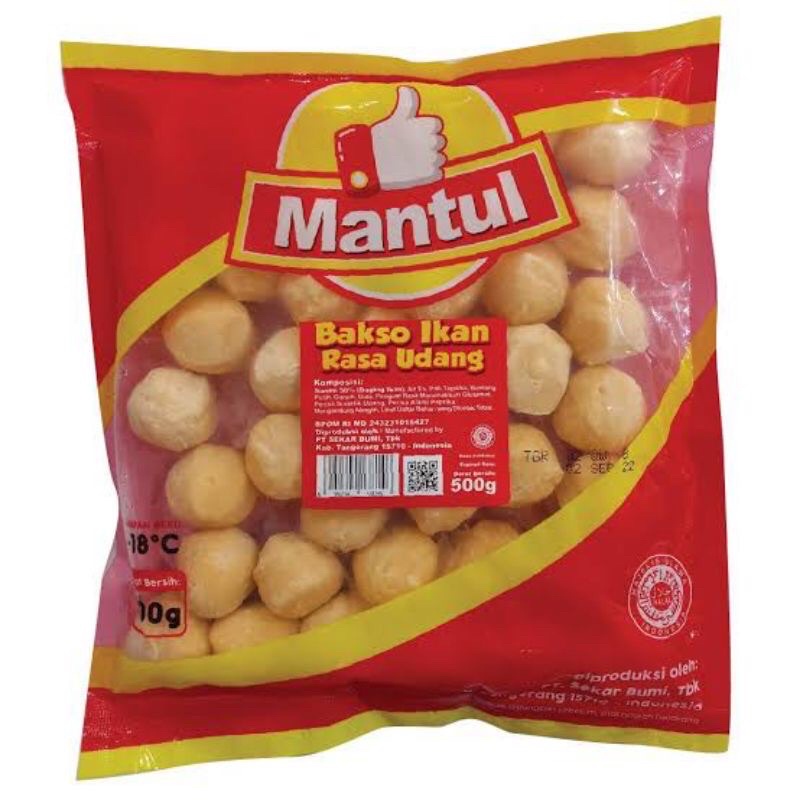 Jual mantul Bakso Ikan rasa udang 500 gr (Frozen Food) | Shopee Indonesia