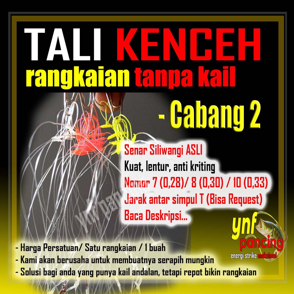 Jual Rangkaian Tanpa Kail Cabang 2/Leader/Untang/Kenceh, Senar Leader ...