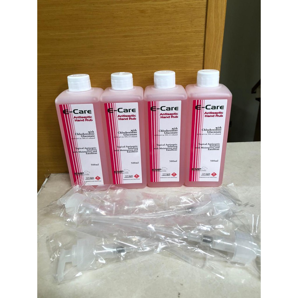 Jual E - Care 500ml Antiseptic Hand Rub | Hand Santicizer @180k (min 10 ...