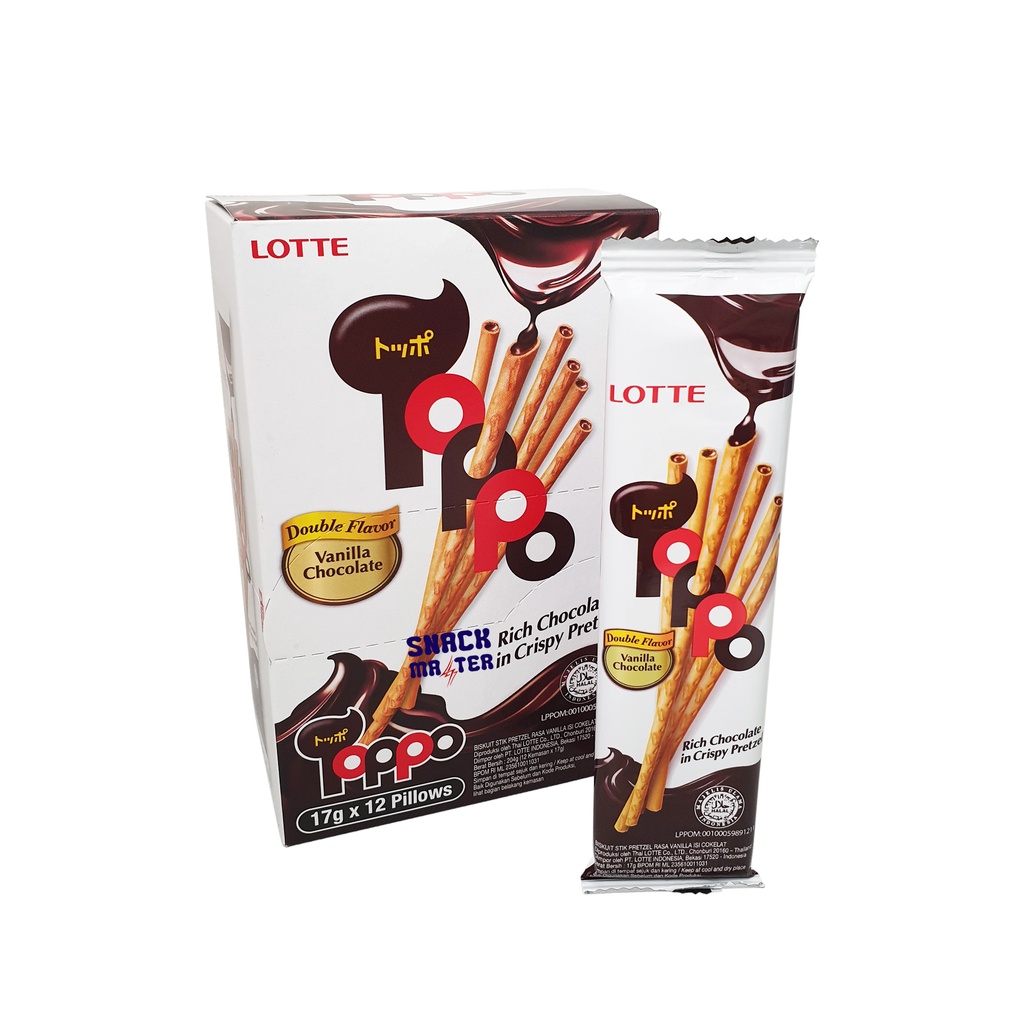 Jual Lotte Toppo BOX Biskuit Stick - Netto 12 pcs x 17 gr | Shopee ...