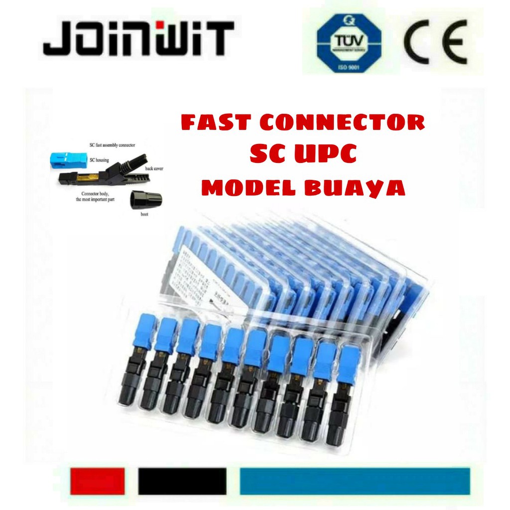 Jual Fast Connector Fiber Optic SC UPC Type Buaya Warna Biru Eceran ...