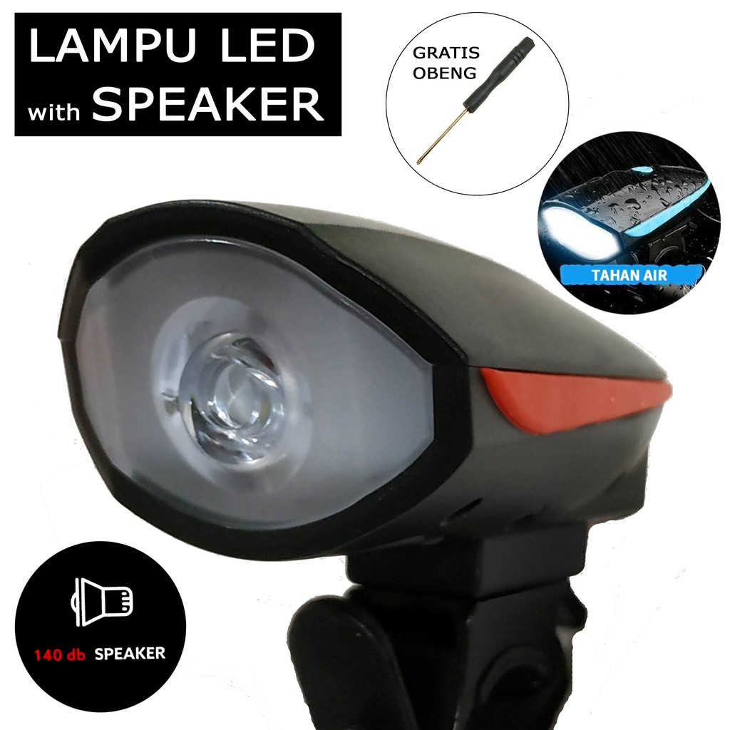 Jual Lampu Sepeda Lampu LED Waterproof dengan Klakson Elektrik Sepeda ...