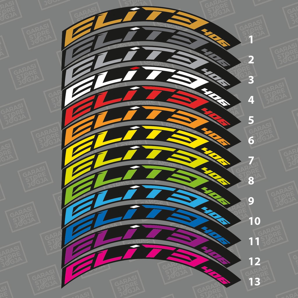 Jual Decal Stiker Rims Elite 25mm | Shopee Indonesia