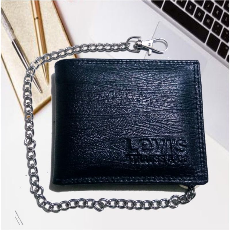 Jual DOMPET PRIA TERBARU/DOMPET RANTAI KULIT SEMI | Shopee Indonesia