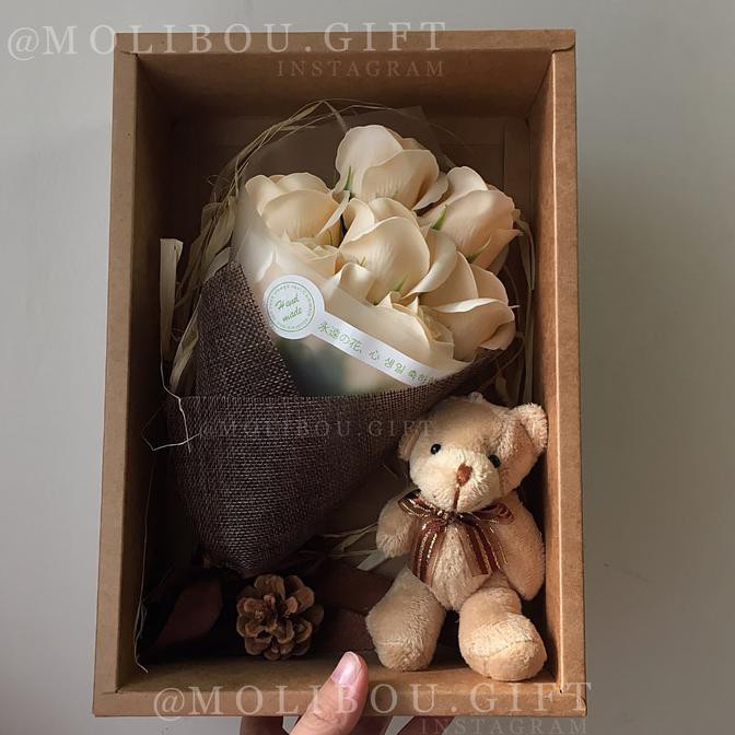 Jual BestSeller !! buket bunga sabun gift box hadiah ultah wisuda ...