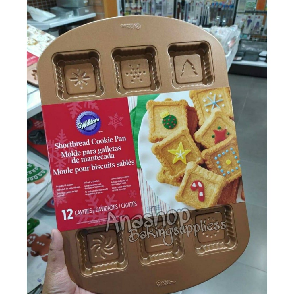 Jual Wilton Christmas Shortbread Cookie Pan/ Christmas Natal Cookie Pan ...