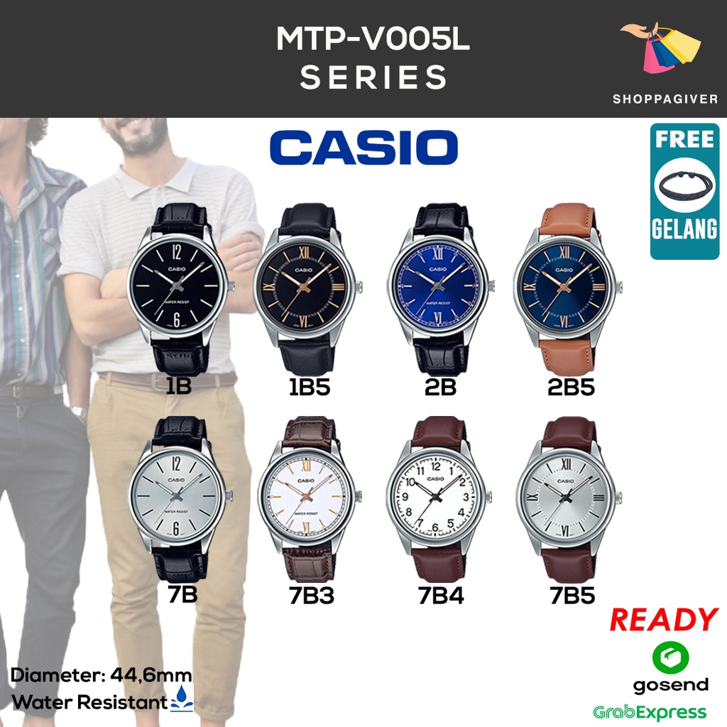 Jual JAM TANGAN PRIA CASIO MTP-V005L SERIES ORIGINAL MTP-V005L-1B/2B/7B/7B3/7B4/7B5 ANALOG ...
