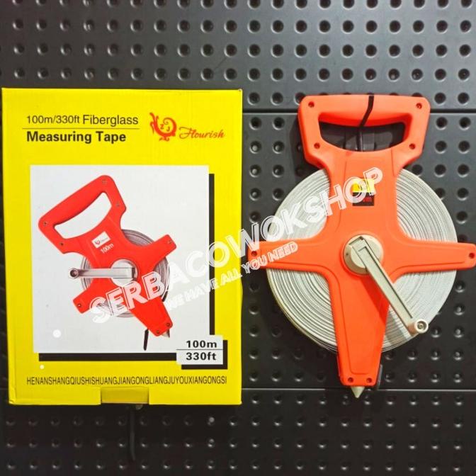Jual Meteran Tancap Tanah 100 Meter Meteran Rol Gulung Fiberglass Alat ...