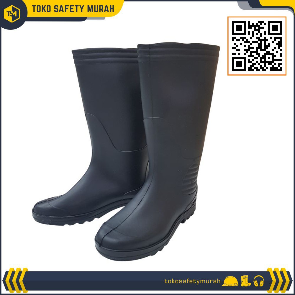 Jual Sepatu Boot Forli Hitam Dove Tinggi Bot Lentur Karet Proyek Anti ...