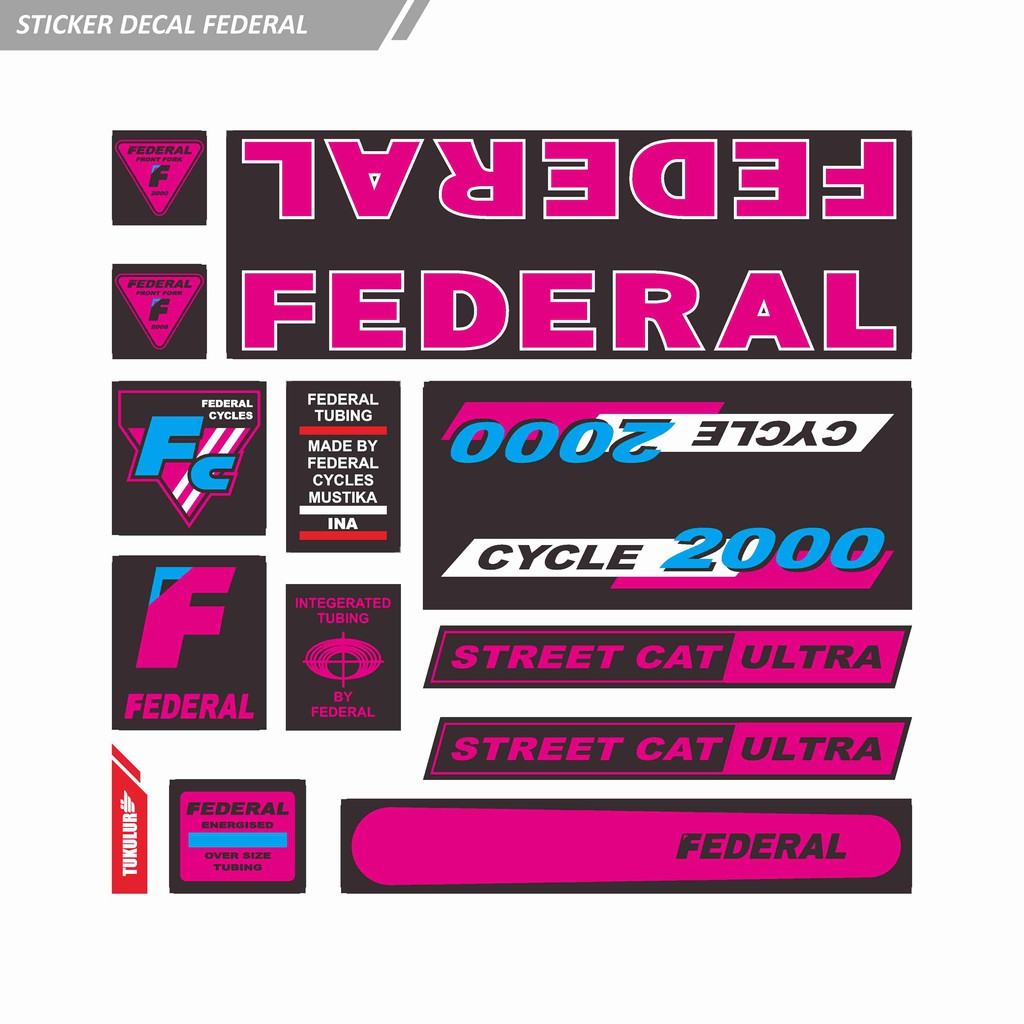 Jual STIKER DECAL SEPEDA FEDERAL STREET CAT ULTRA MODEL 1 | Shopee ...
