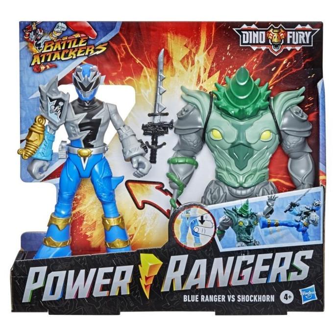 Jual POWER RANGERS Dino Fury Battle Attackers Blue Ranger Vs Shockhorn ...