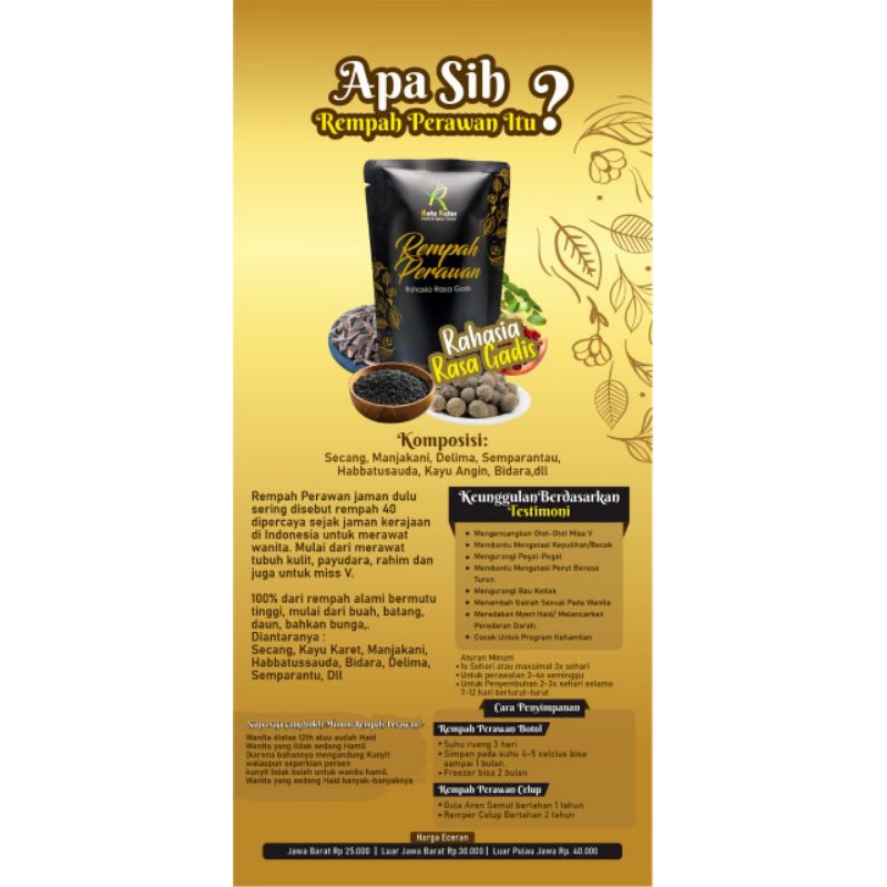 Jual Ratu Ratus Rempah perawan ( rahasia rasa gadis ) | Shopee Indonesia Jual Ratu Ratus Rempah perawan ( rahasia rasa gadis ) | Shopee Indonesia