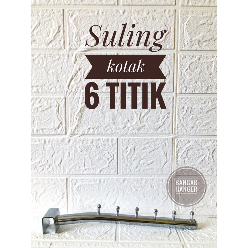 Jual hanger suling kotak 6 titik cocok untuk gawangan atau stand ...