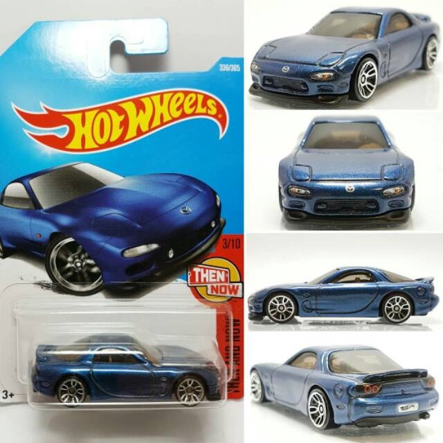 Jual Hotwheels '95 Mazda RX 7 RX7 Blue Then and Now JDM Car Sport Race ...