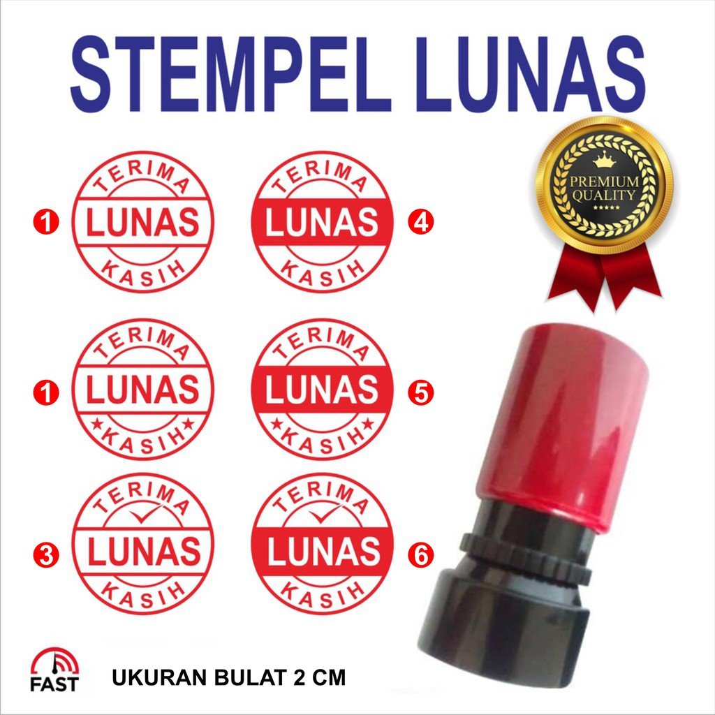 Jual Stampel Otomatis LUNAS Bulat | Shopee Indonesia