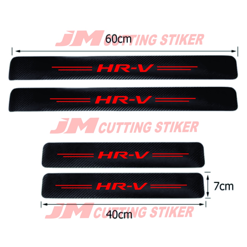 Jual 4pcs stiker carbon mobil honda hrv stiker pelindung pintu mobil ...