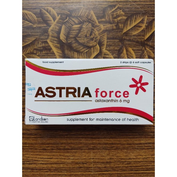 Jual Astria astaxanthin 4mg / Astria force astaxanthin 6mg (1box 2strip ...