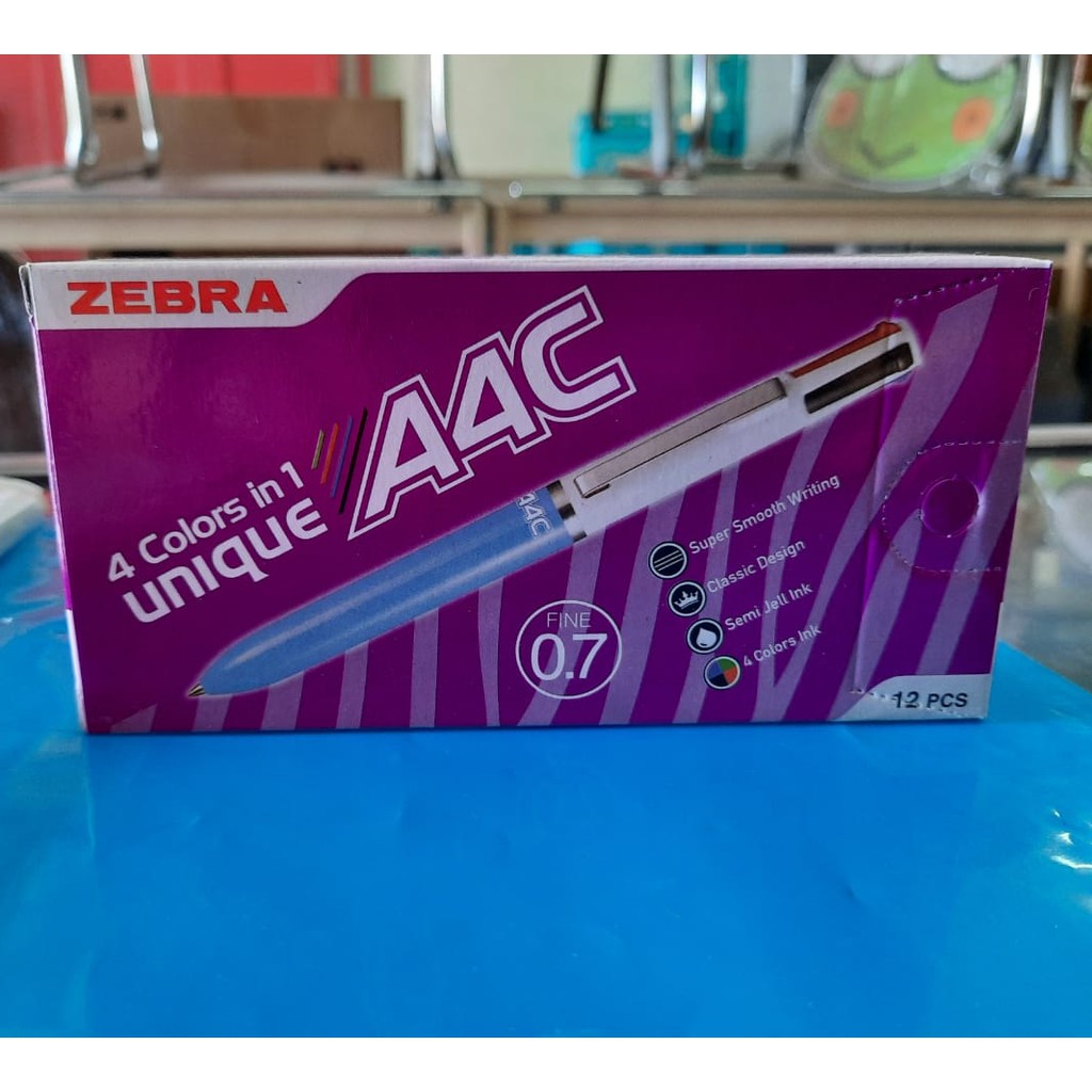 Jual Pulpen 4 Warna Semi Gel Zebra A4C not BIC | Shopee Indonesia