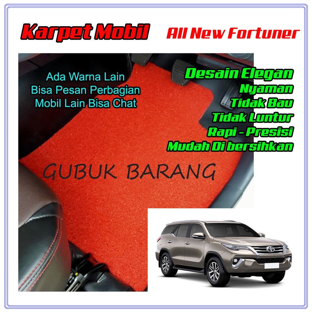 Jual Karpet Mobil Toyota Fortuner VRZ / Karpet Mie Fortuner / Karpet ...