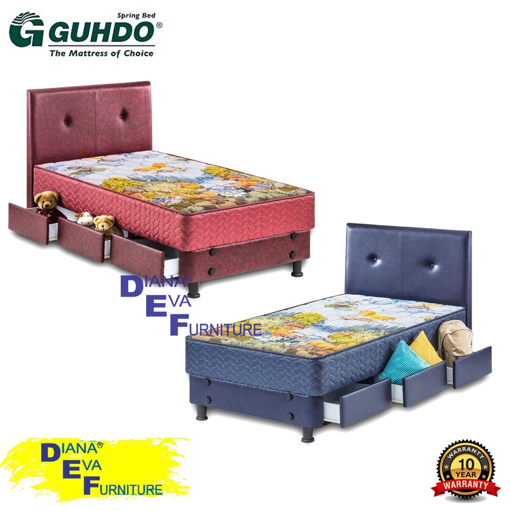 Jual Guhdo Happy Kids Drawer Set Sienna Kasur Springbed | Shopee Indonesia